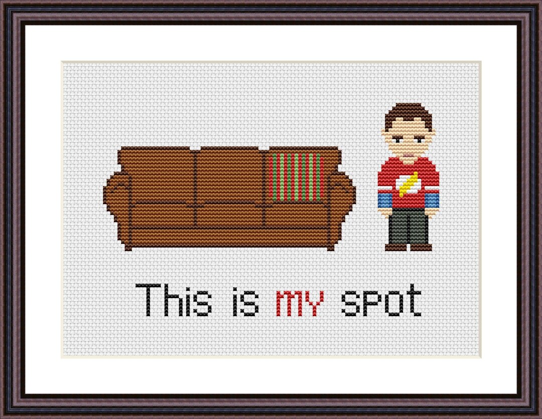 The Big Bang Funny Cross Stitch Pattern PDF - This is My Spot - Funny ...