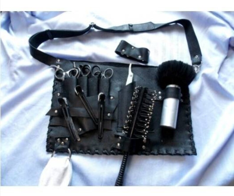 Leather Barber Tool Belt Hairdresser Scissors Hip Bag - Etsy