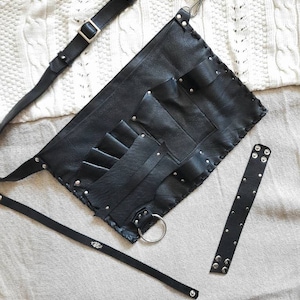 Leather Barber Tool Belt, Hairdresser Scissors Hip Bag, Leather ...