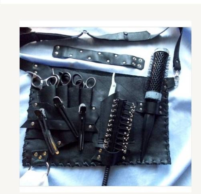 Leather Barber Tool Belt, Hairdresser Scissors Hip Bag, Leather ...