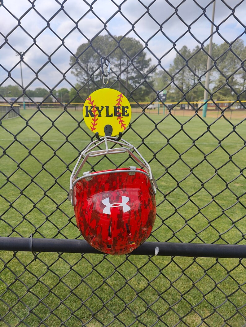 Personalized Softball Helmet Hanger Holder Softball Helmet Hook Gift ...