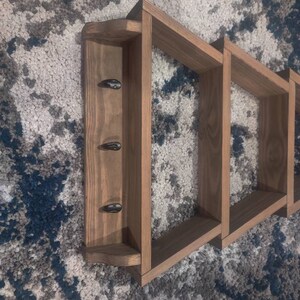 Christmas Tree Shelf Key Chain Holder Rack Stocking Hanger Wood Hand ...