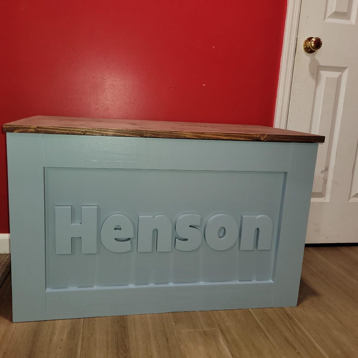 Customized Toy Box With Your Child's Name Custom Colors 34x22x18 Free ...