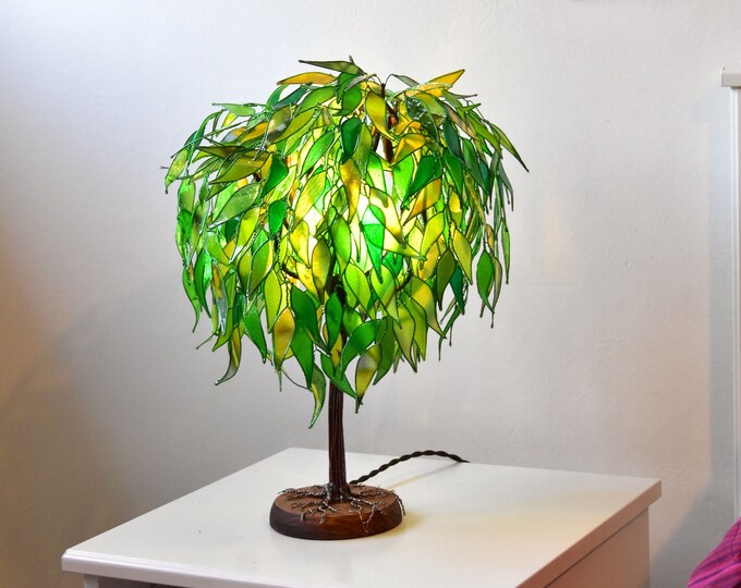 Table Lamp Weeping Willow Shape, Bonsai Tree Lamp for Home Decoration ...