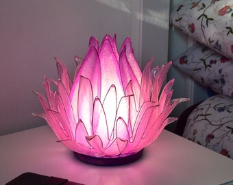 Pink Lotus Flower Lamp - Etsy