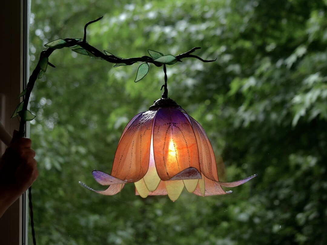 Flower-shaped Wall Hanging Lamp, Floral Light Gothic Style Inspired ...