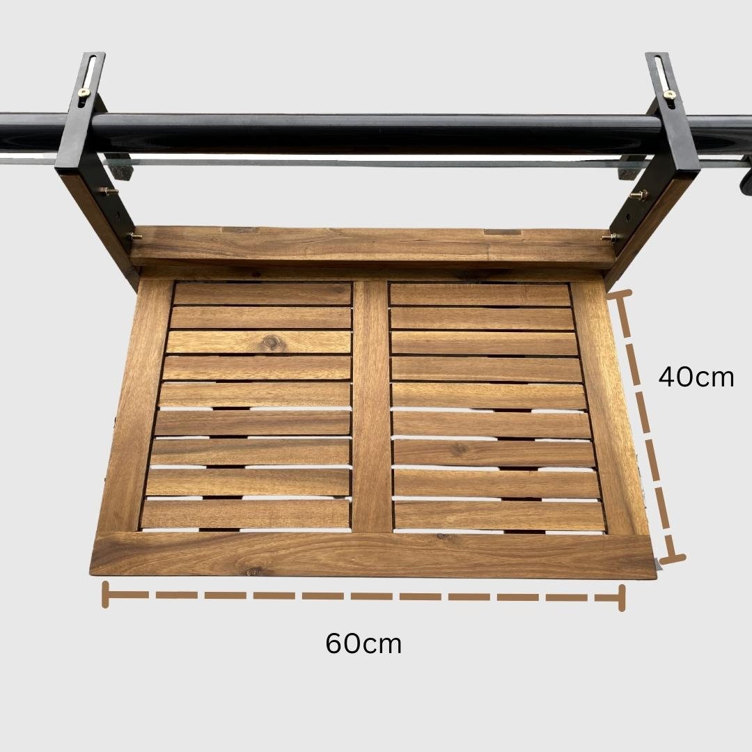 Acacia Hardwood Folding Balcony Table Space-saving - Etsy