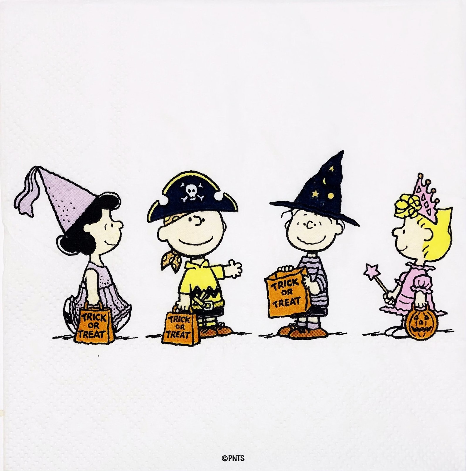 Charlie Brown Decoupage Napkins Set of 2 Beverage 10" X 10" Halloween ...