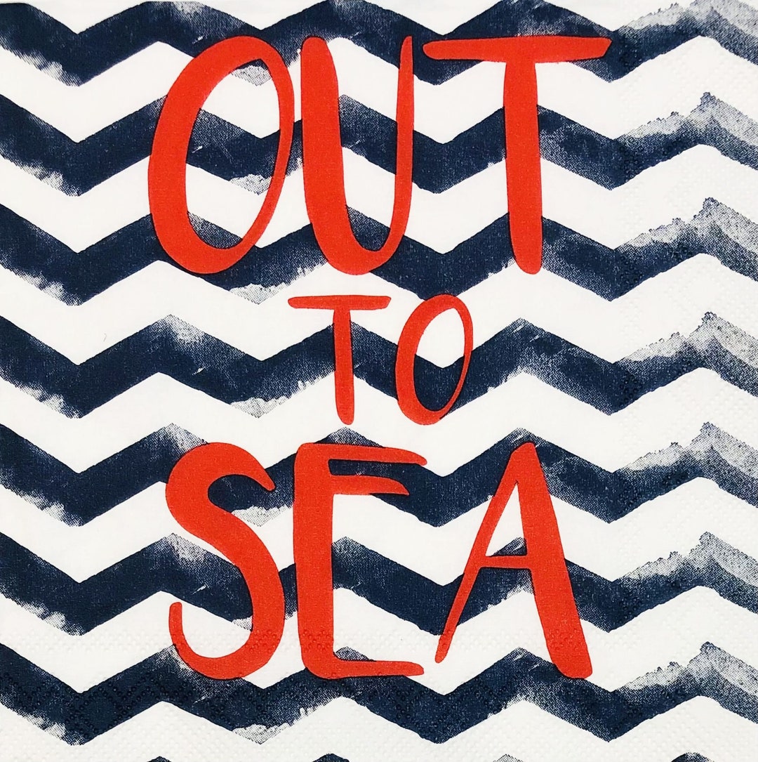 Coastal Sign Decoupage Napkins Nautical Saying Beverage Napkins ...