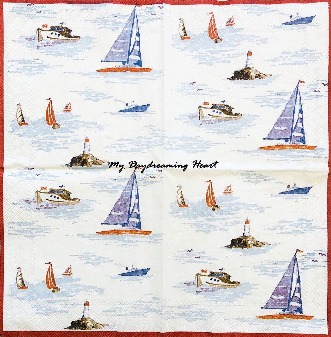 Coastal Boats Decoupage Napkins Ocean Vessels Napkins for - Etsy