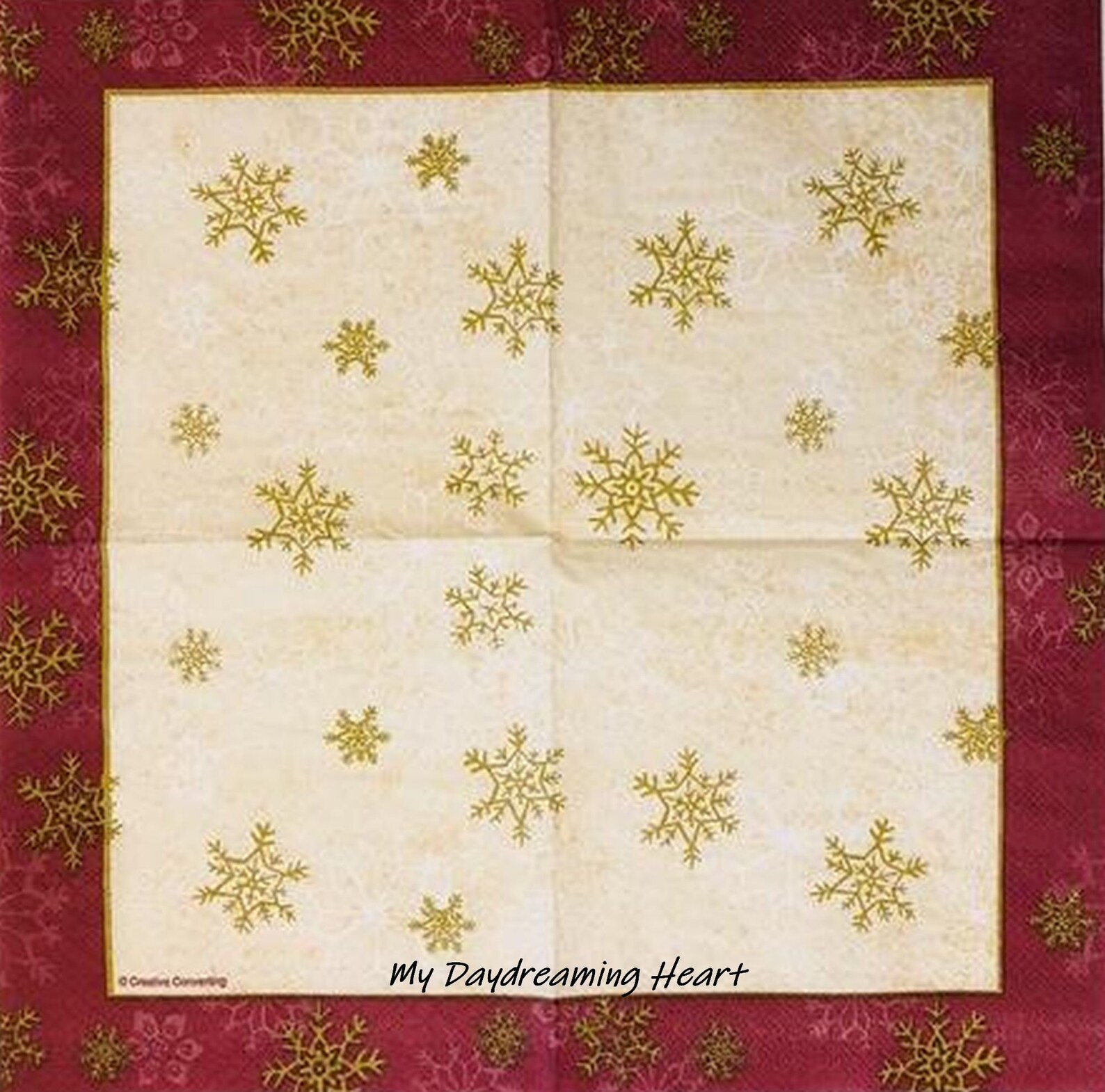 Snowflakes Decoupage Paper Napkins Christmas Napkins for | Etsy