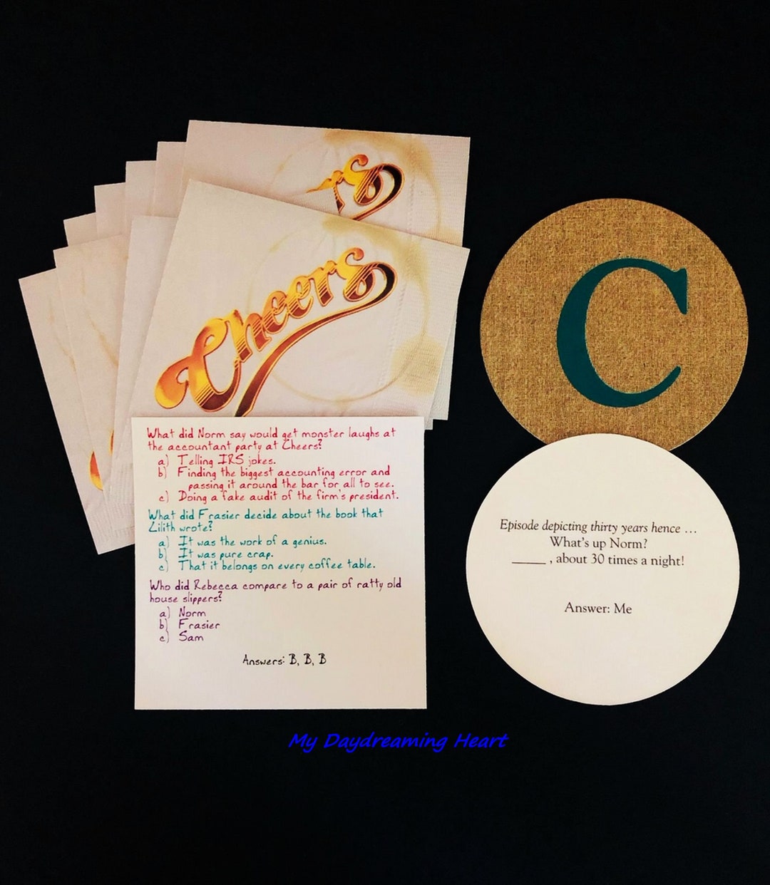 Junk Journal Extra Cheers Trivia Cards Set of 12 TV Show Game Cards - Etsy