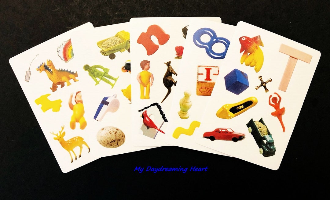 I Spy Game Cards Set of 5 Double Sided for Your Junk Journals - Etsy
