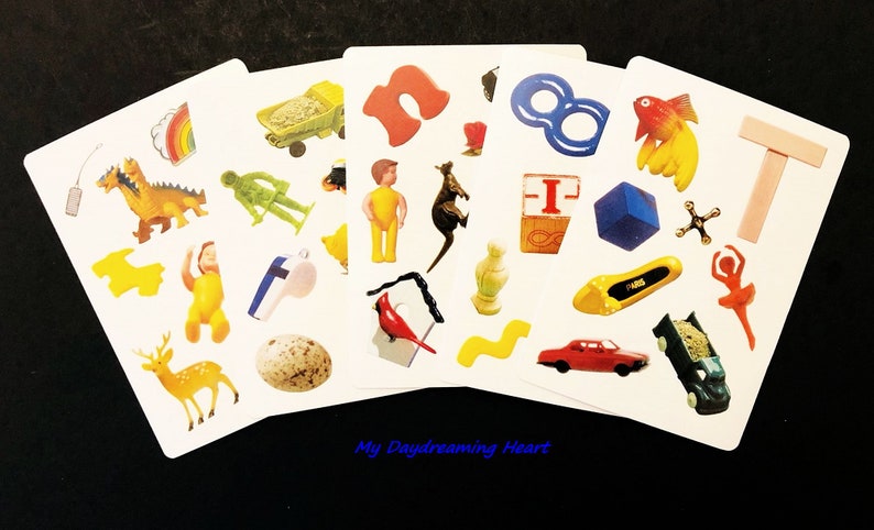 I Spy Game Cards Set of 5 Double Sided for Your Junk Journals - Etsy