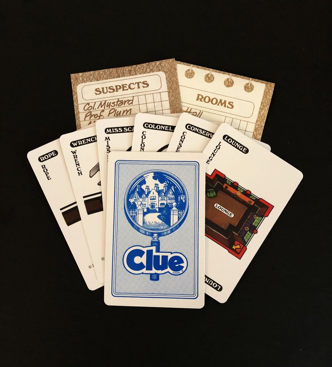 Clue Game Cards & Detective Notes for Junk Journals, Themed Planners ...