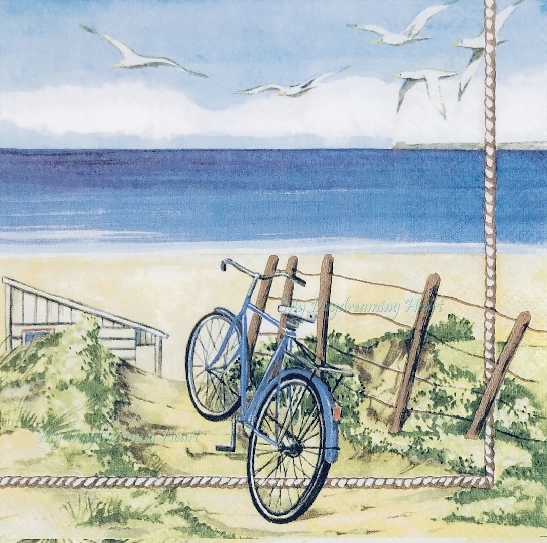 Beach Decoupage Napkins Set of 3 Lunch 13" X 13" Craft Napkins - Etsy