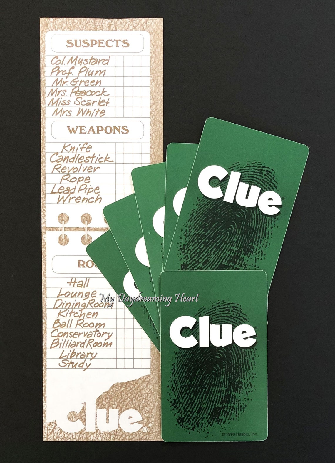 Clue Game Cards & Detective Notes for Junk Journals Themed - Etsy