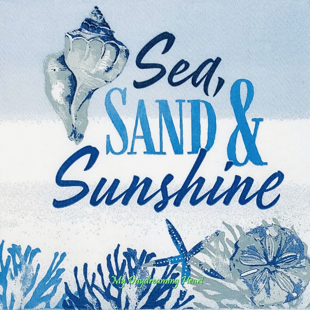 Seashells Decoupage Coastal Napkins Beach & Ocean Cocktail Napkins ...