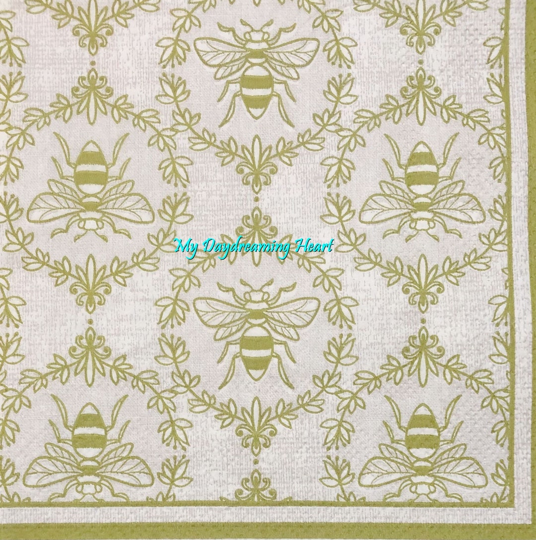 Bee Decoupage Napkins Set of 2 Beverage 10" X 10" Craft Napkins - Etsy