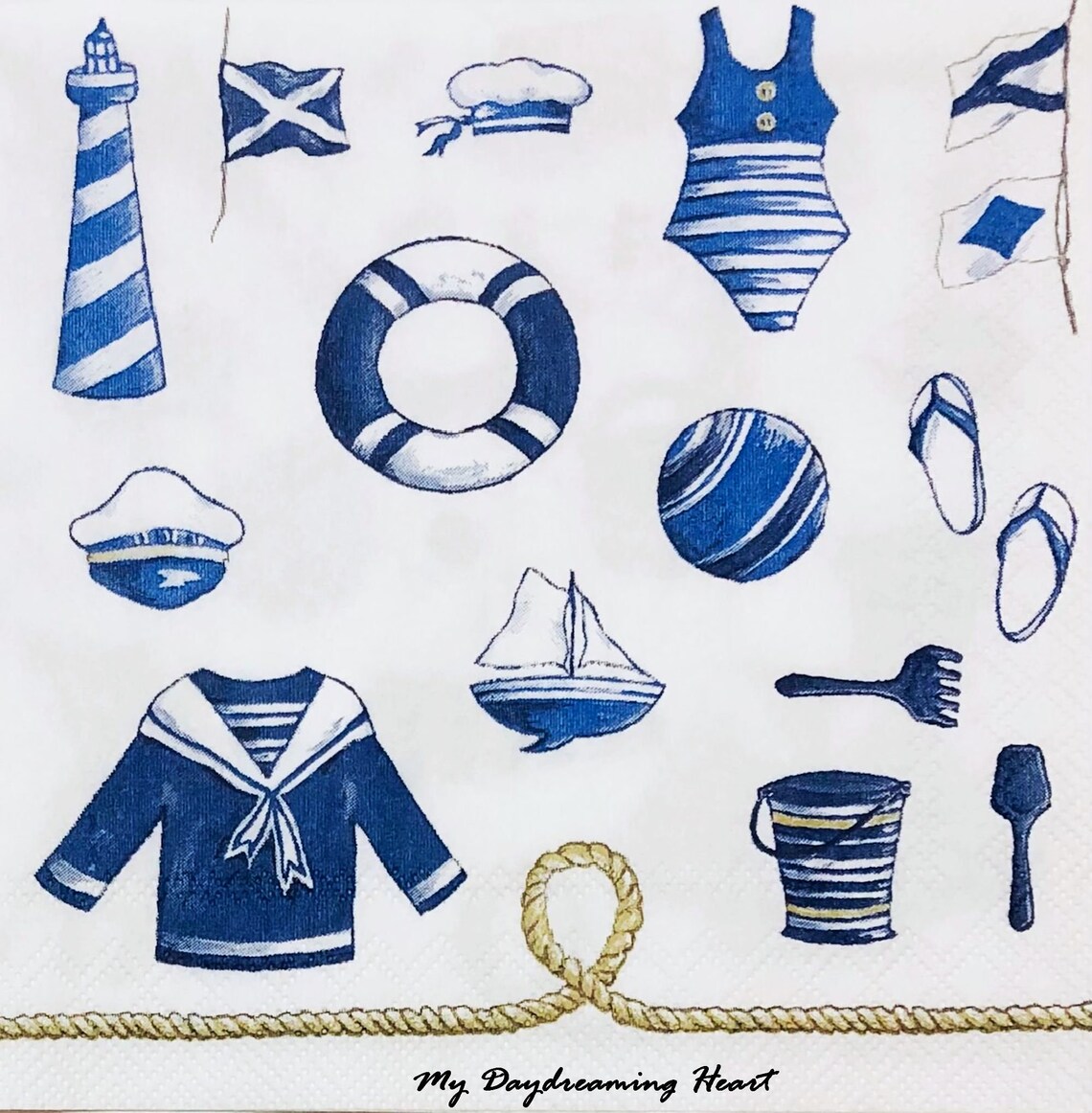 Vintage Nautical Decoupage Napkins Vintage Cruise Decoupage | Etsy