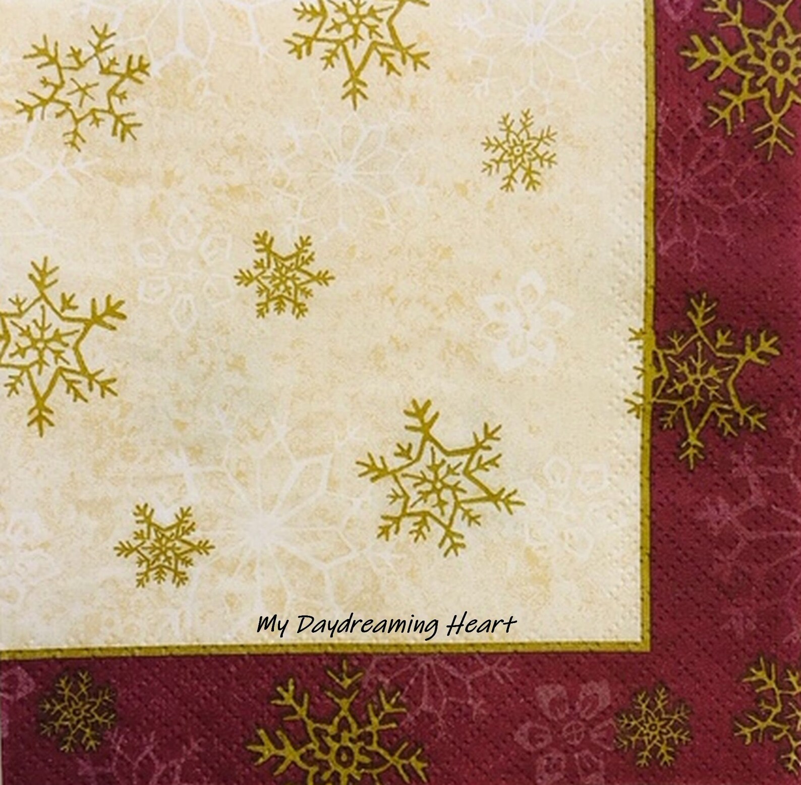 Snowflakes Decoupage Paper Napkins Christmas Napkins for | Etsy