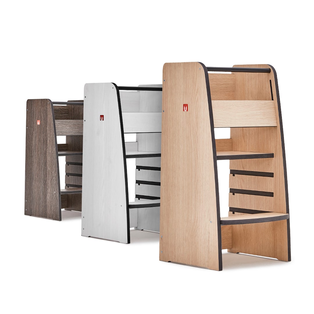 TRUSTY Montessori Tower Adjustable in 4 Heights Protected on All Sides ...