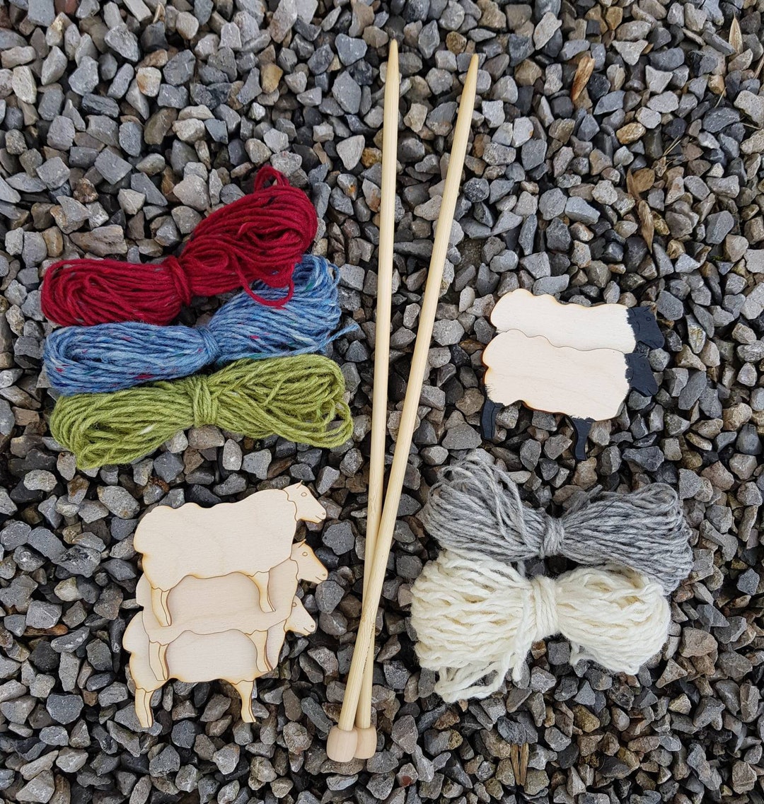 Make Your Own Sheep Mobile Kit Craft Kit Wrapped Wool Sheep - Etsy