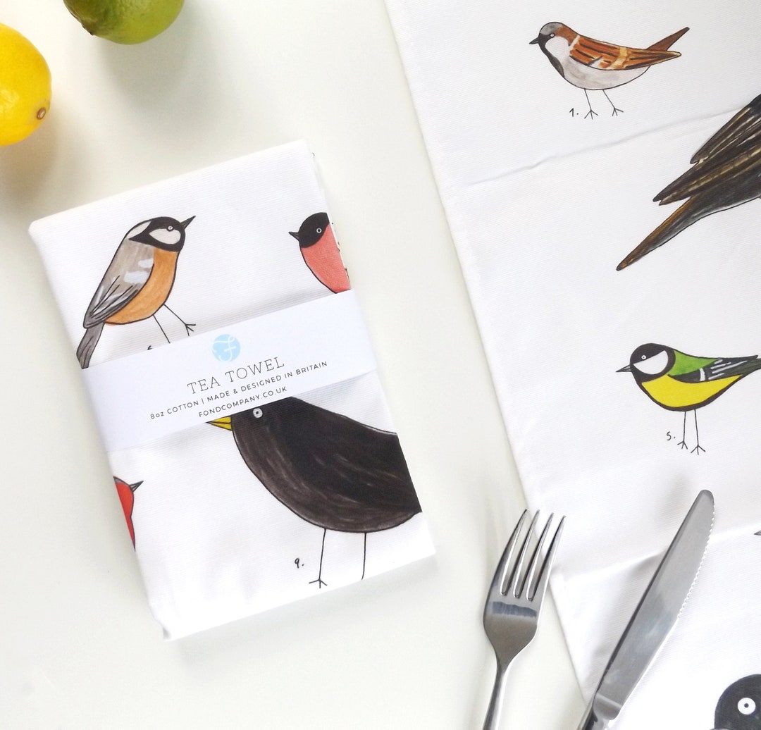 British Garden Birds Tea Towel. Bird Tea Towel. Garden Birds. Home ...