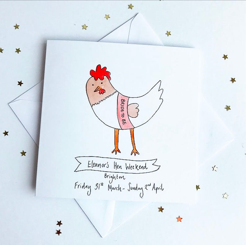Cute Hen Party Card Hen Party Card Happy Hen Party Bridal Etsy UK cute-hen-party-card-hen-party-card-happy-hen-party-bridal-etsy-uk