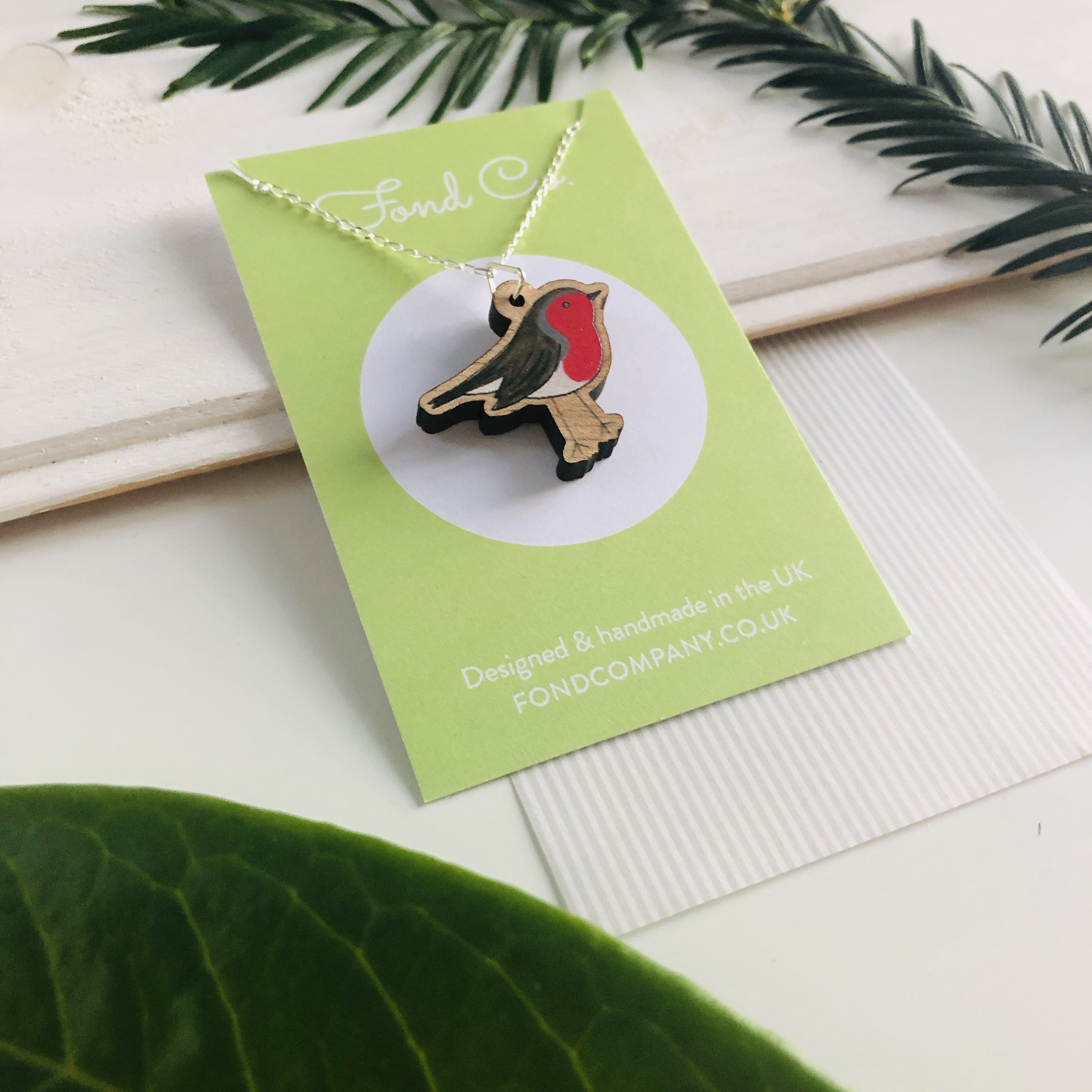 Robin Necklace. Handmade Wooden Robin Necklace. Wooden - Etsy