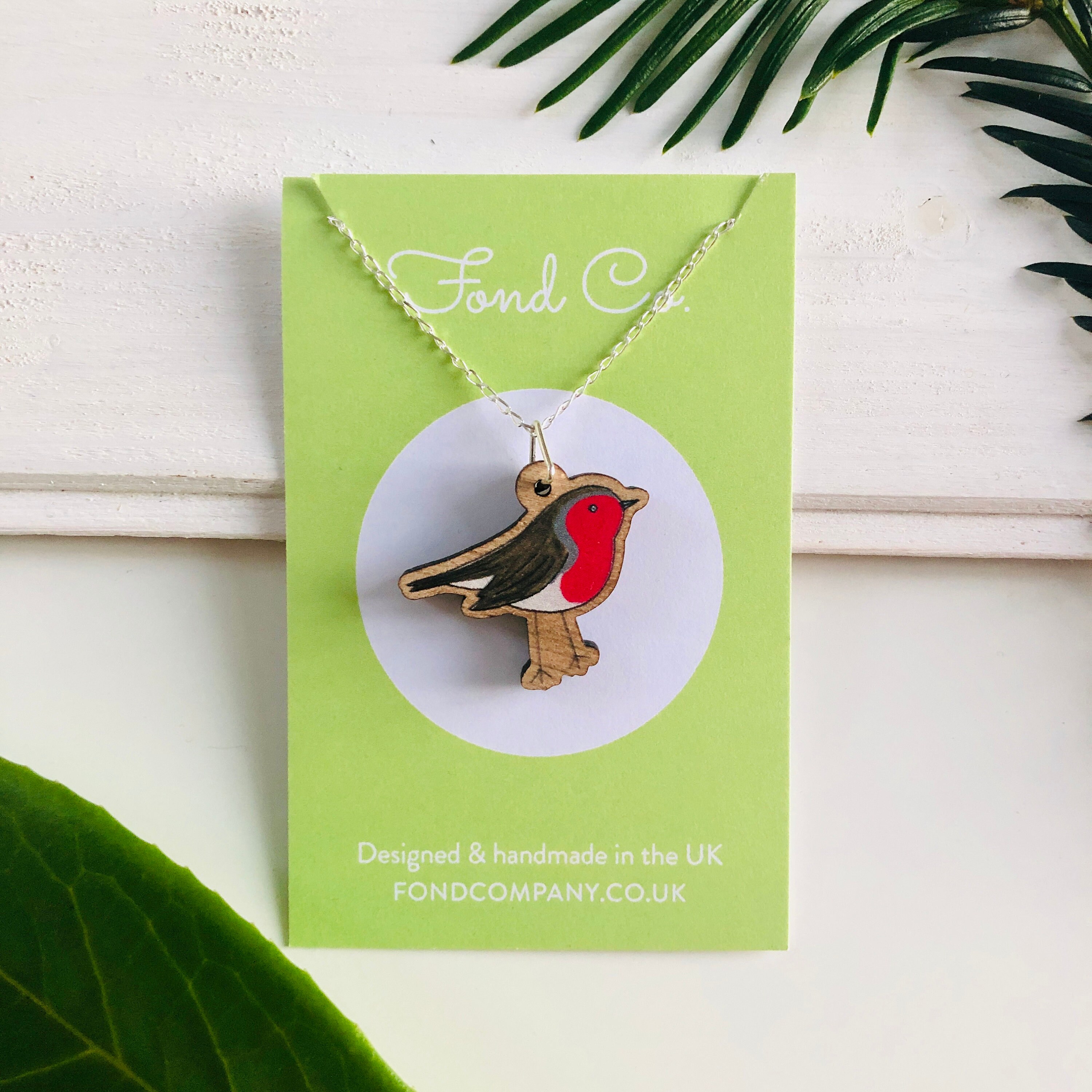 Robin Necklace. Handmade Wooden Robin Necklace. Wooden - Etsy