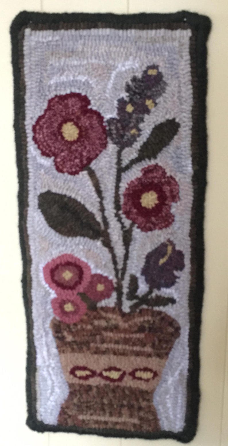 Rug Hooking Pattern, Flowers in a Pot, Original - Etsy