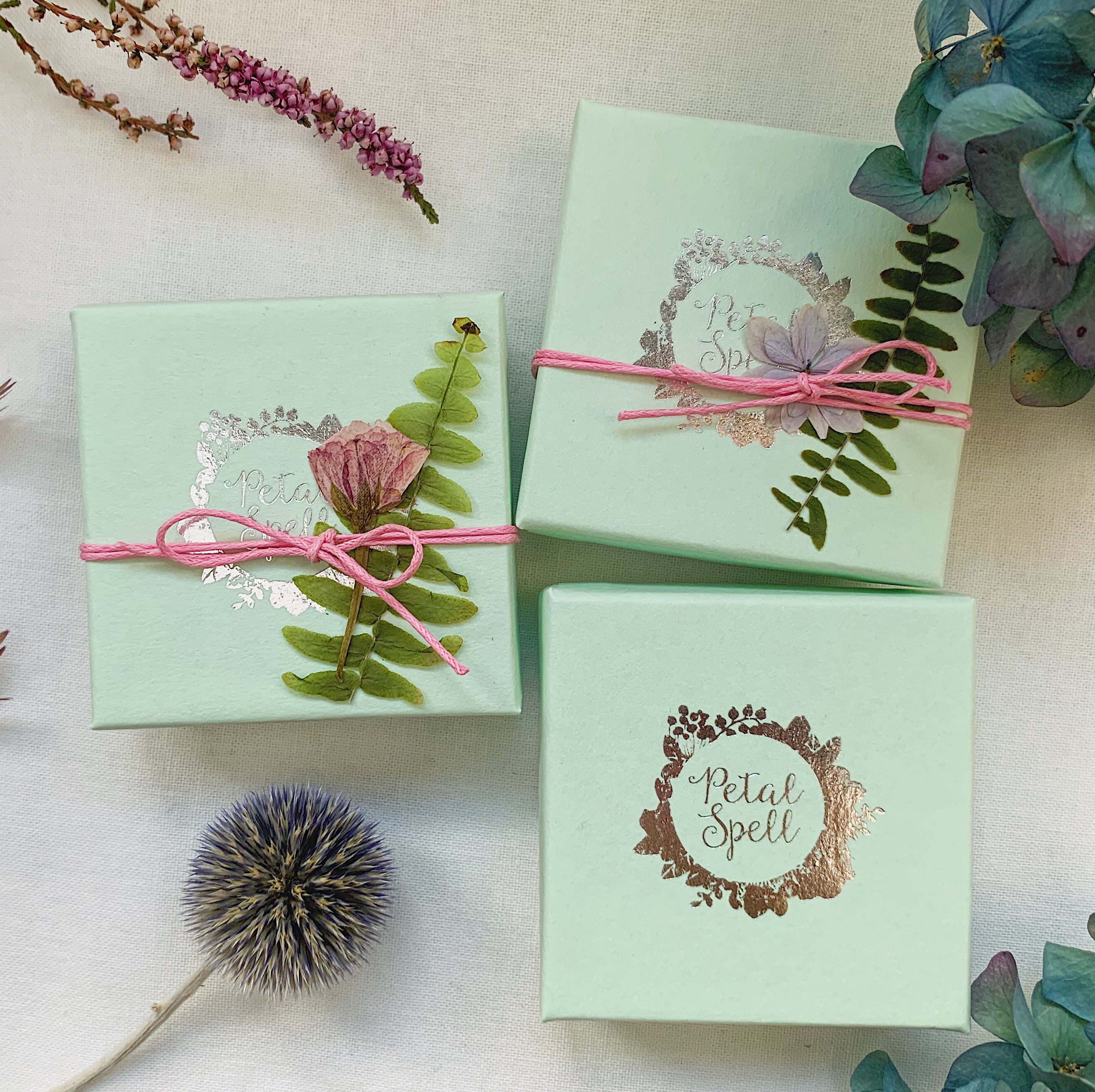 Little Locket With Real Forget Me Not Flowers Tiny Photo | Etsy