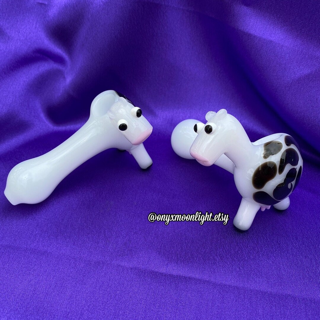 LAST ONE | Cow Glass Pipe Bowl | Limited Edition, Farm Animal Glass ...