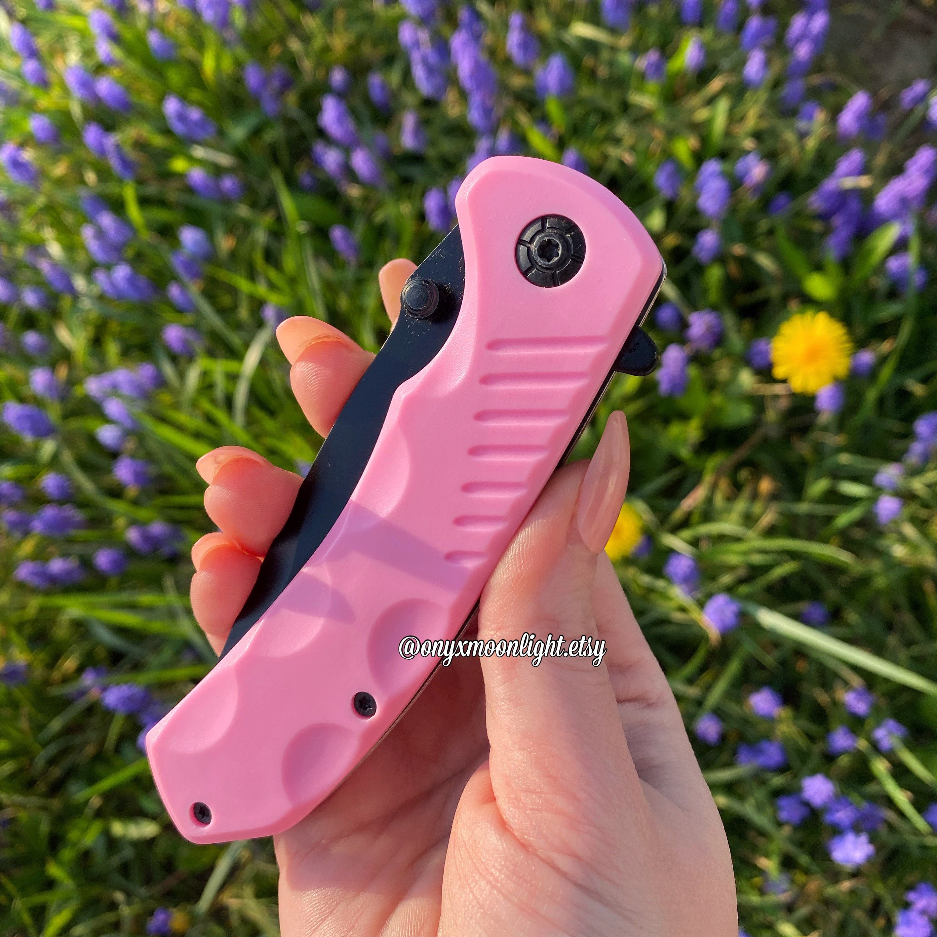 PINK Pocket Knife Stainless Steel Blade for Everyday Use as - Etsy
