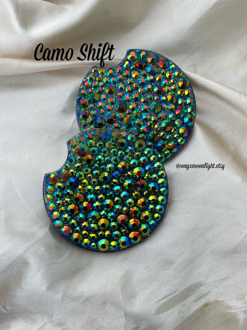 Car Coaster Set W Bling Rhinestones YOU Pick Size for | Etsy