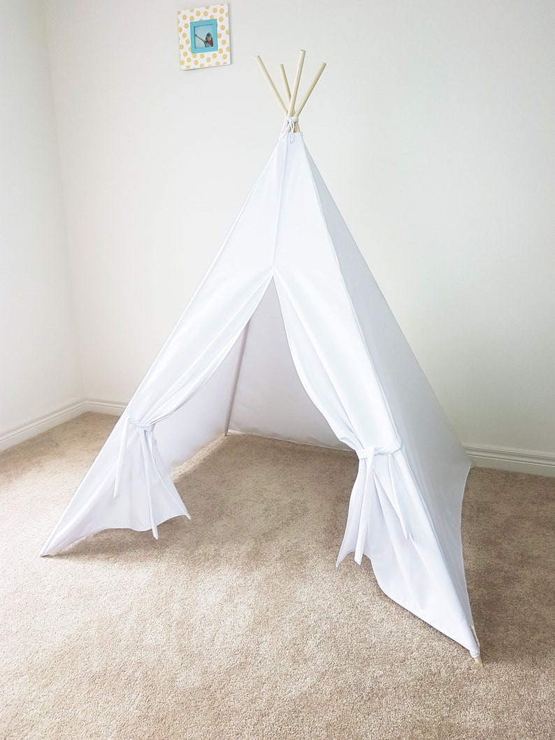 ONE Plain White Large Kids Teepee Tent 3 SIZES available | Etsy