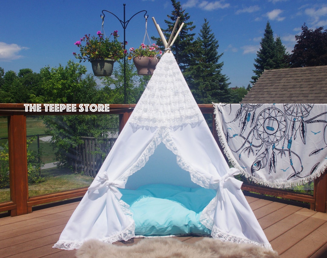 Crystal White Lace Frills Trim Kids Teepee Baby Shower Gift Home Decor ...