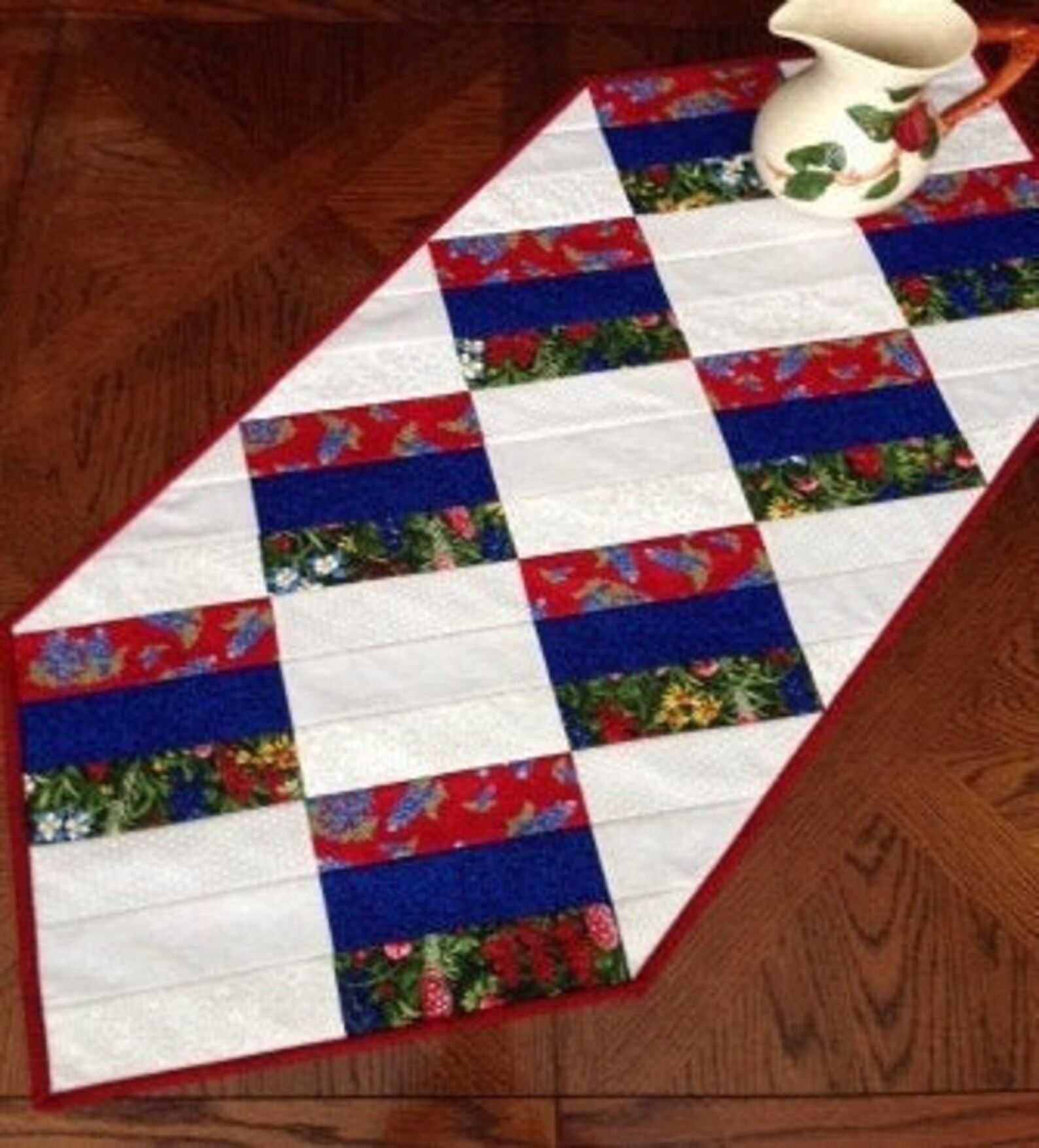 Quilt as You Sew "diamond Delight" Table Runner Quilt Patten - Etsy