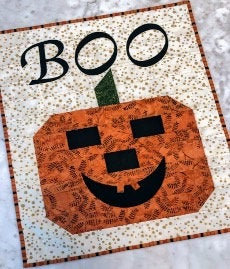 Quilt as You Sew "boo" Wall Hanging/table Topper Quilt Pattern - Etsy