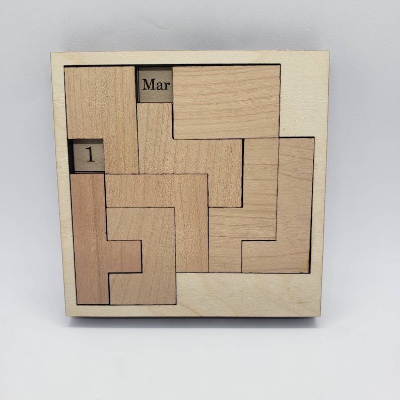 A Puzzle a Day Wooden Calendar - Mini - Etsy