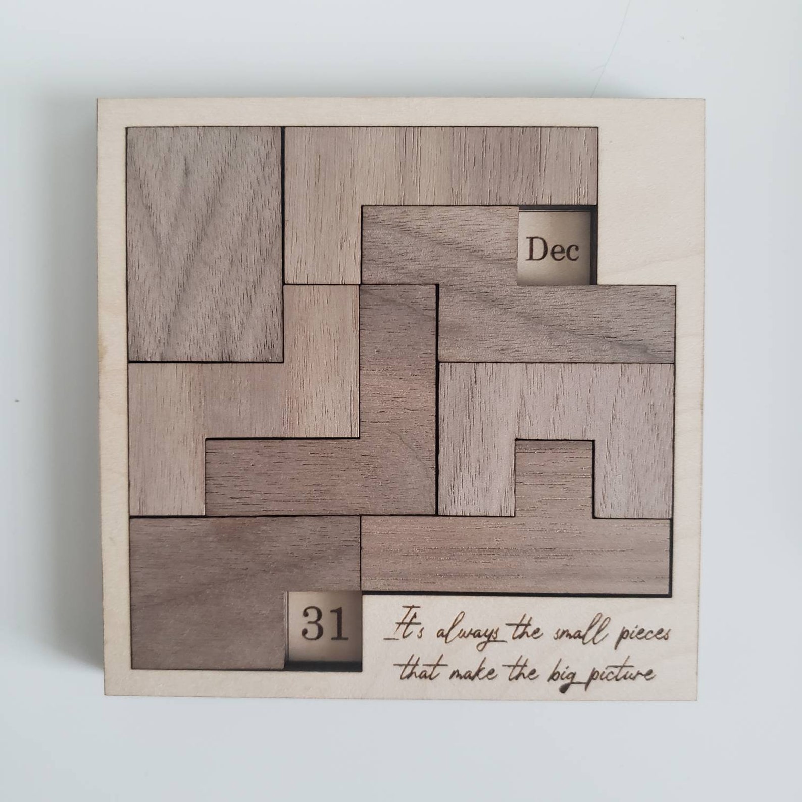 A Puzzle a Day Wooden Calendar - Mini - Etsy