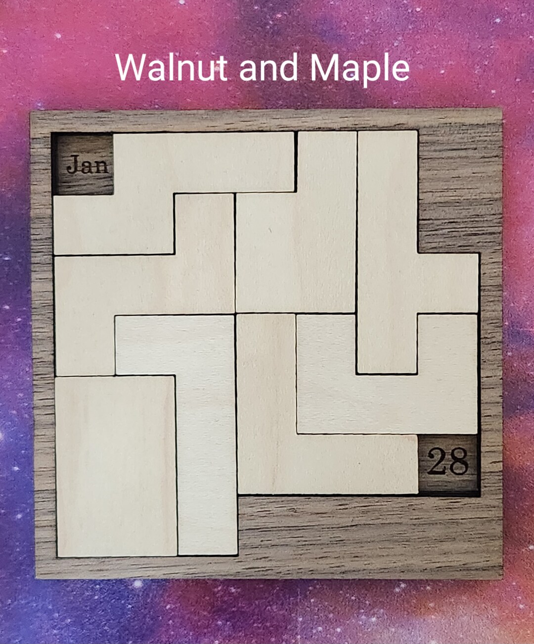 A Puzzle a Day Wooden Calendar - Custom Text - Mini - Etsy
