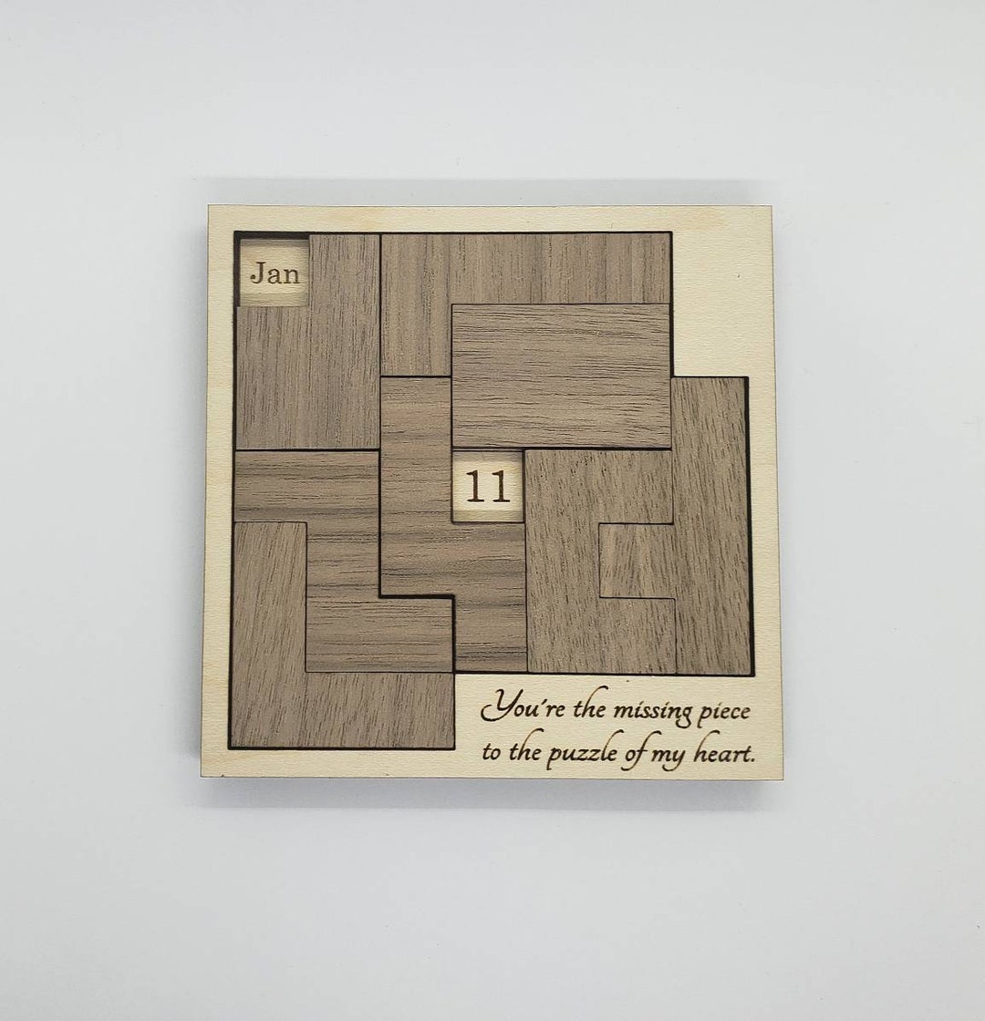A Puzzle a Day Wooden Calendar - Mini - Etsy