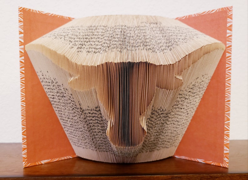 Folded Book Art: Texas State Longhorn | Etsy