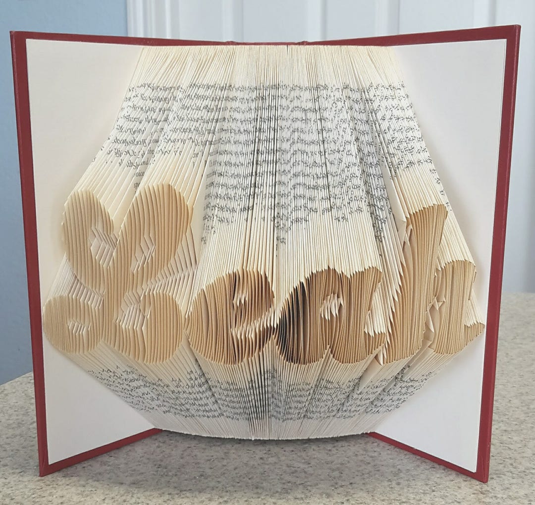 Folded Book Art: Personalized Names - Etsy