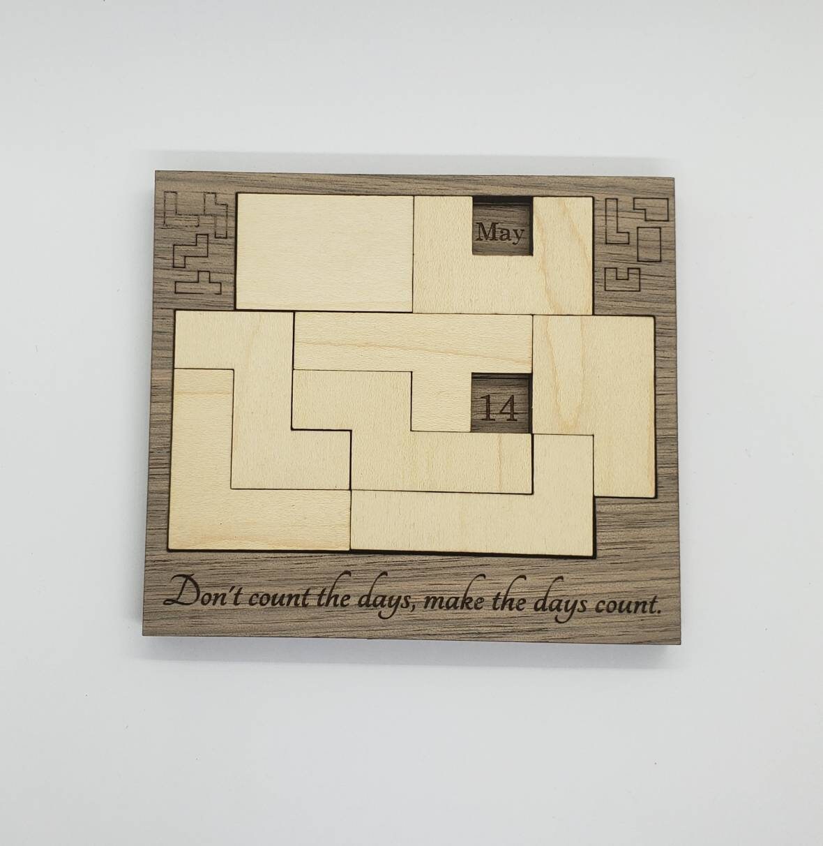 A Puzzle a Day Wooden Calendar Small - Etsy