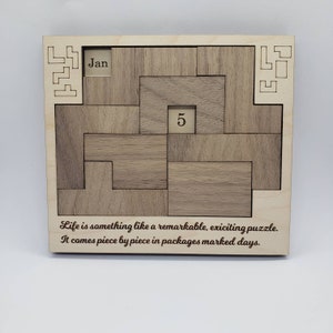 A Puzzle a Day Wooden Calendar - Mini - Etsy