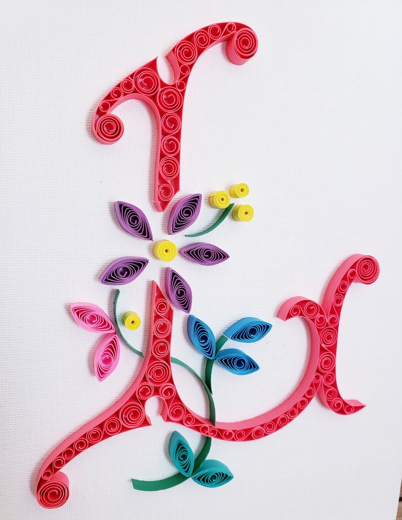Quilled Paper Art: Letter L | Etsy