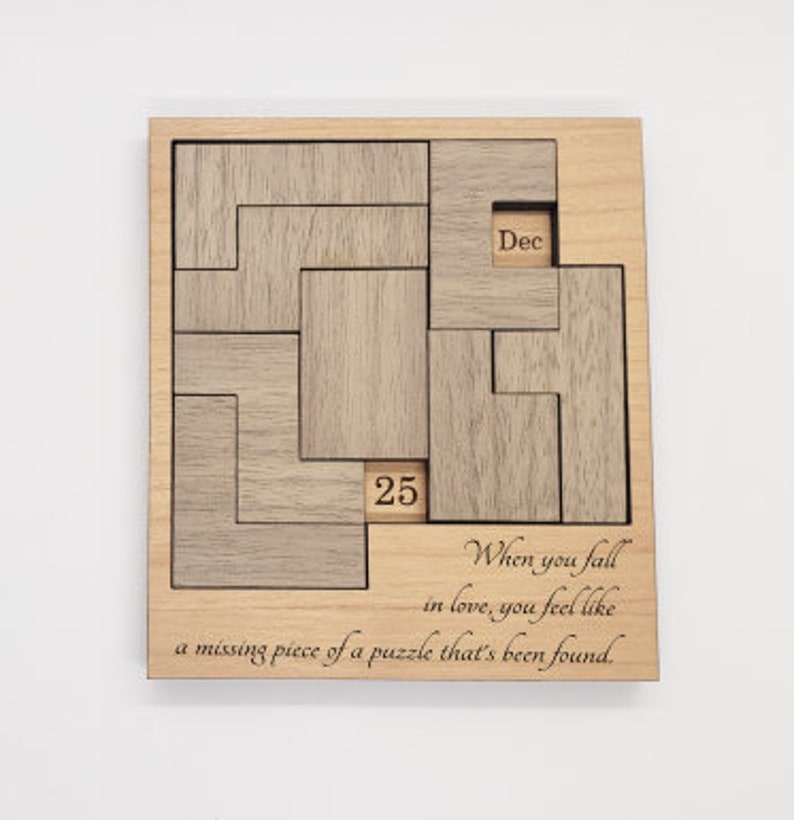 A Puzzle a Day Wooden Calendar Mini | Etsy